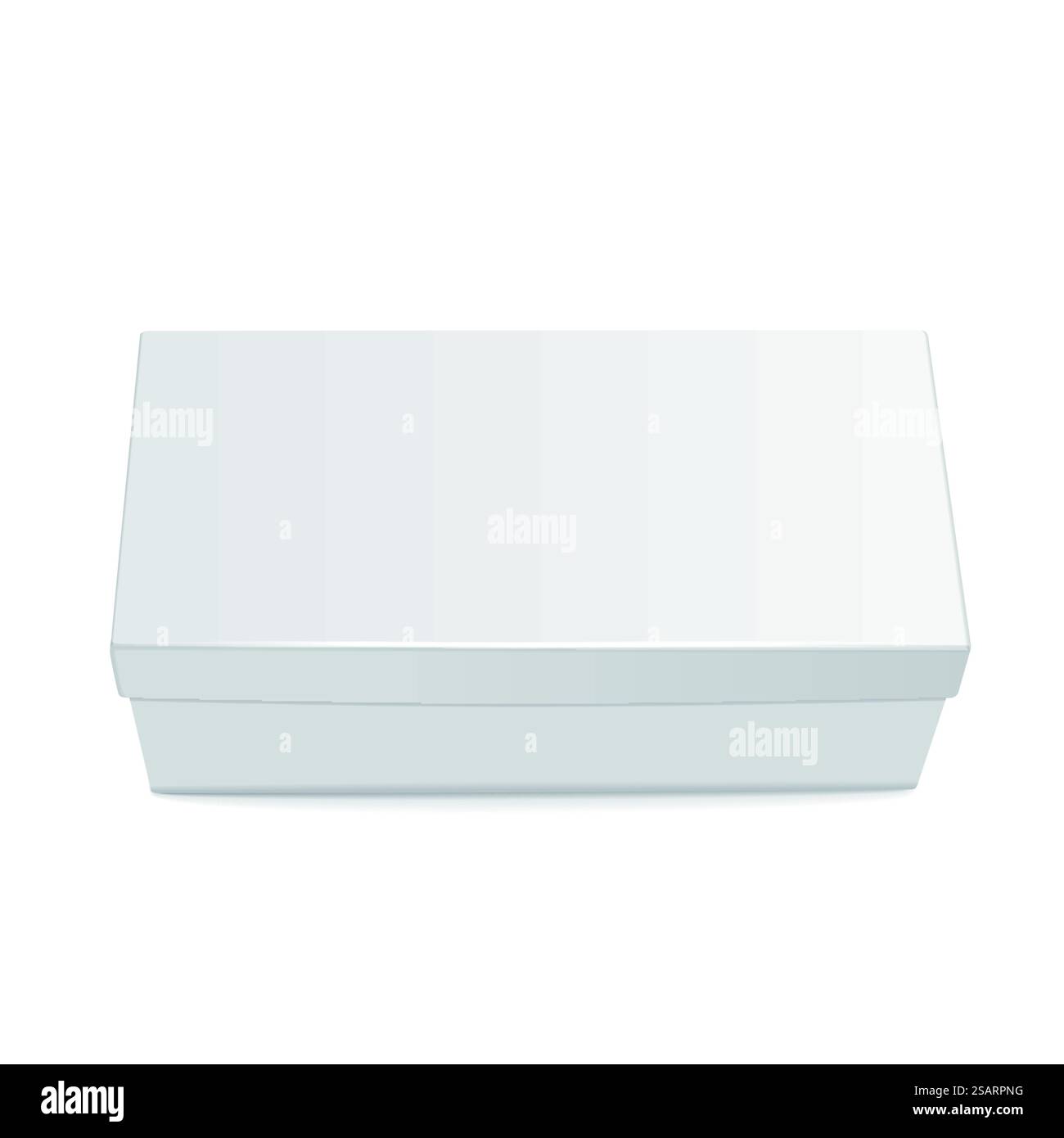 top view of blank shoes box isolated on white background Stock Vector ...