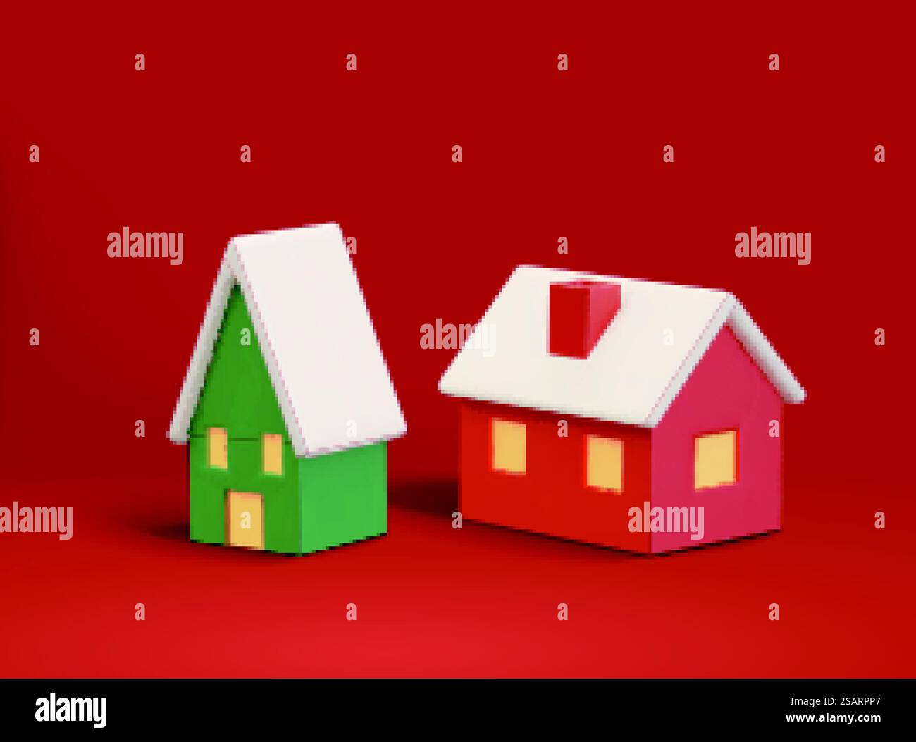 Residential houses on landscape Stock Vector Images - Alamy