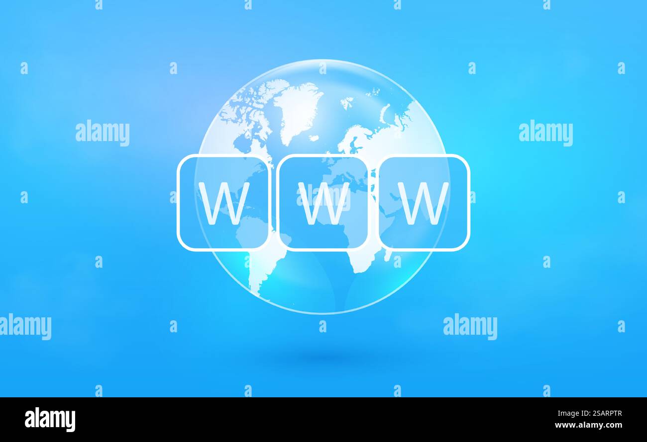 World Wide Web vector symbol. WWW icon. Website symbol. Globe with text ...