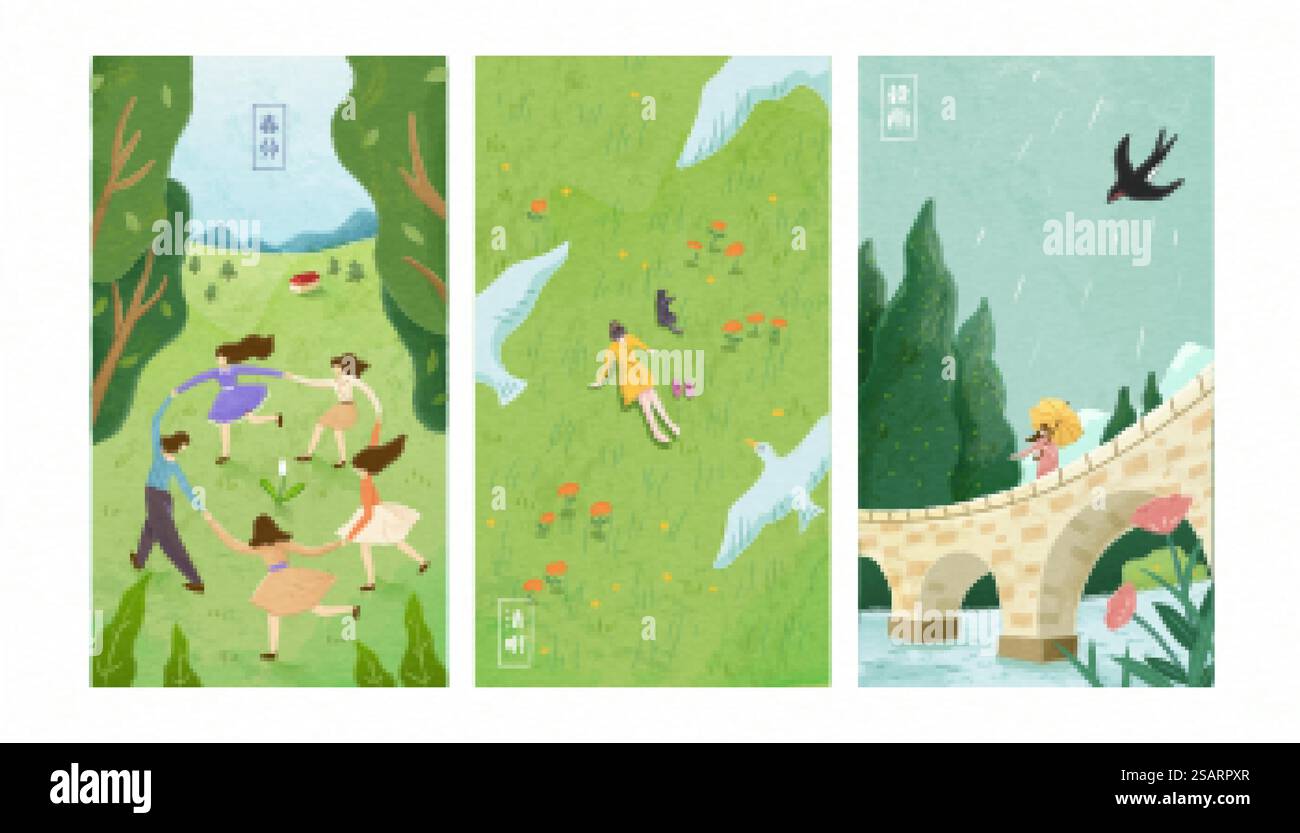 Birds in the spring Cut Out Stock Images & Pictures - Alamy