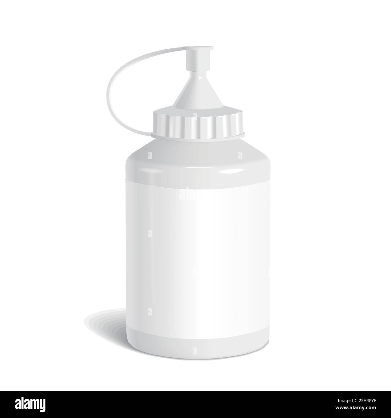 blank paint bottle with label isolated on white background. blank paint ...
