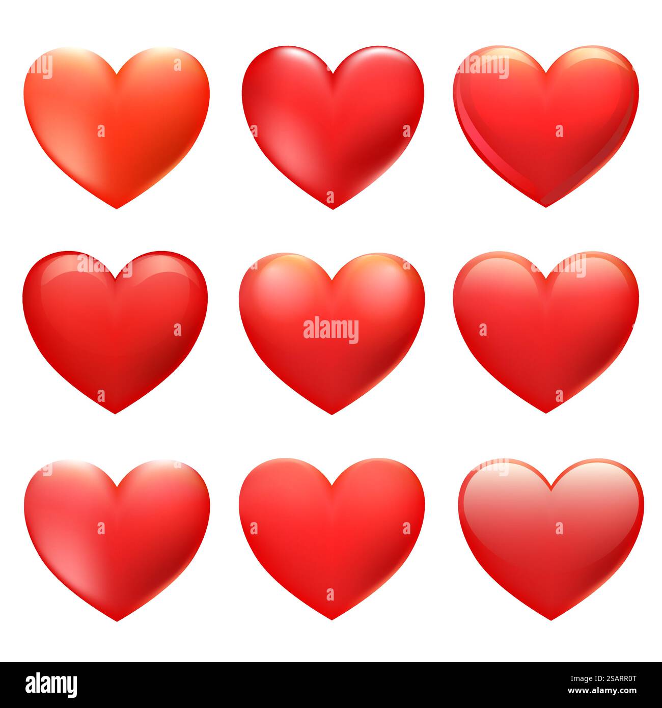 Isolated glossy red heart Stock Vector Images - Alamy