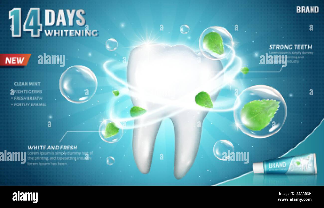 Ad template for toothpaste and other oral care products, with giant ...