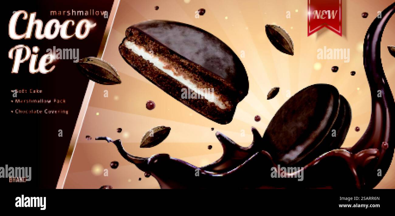 Choco pie ads Stock Vector Image & Art - Alamy