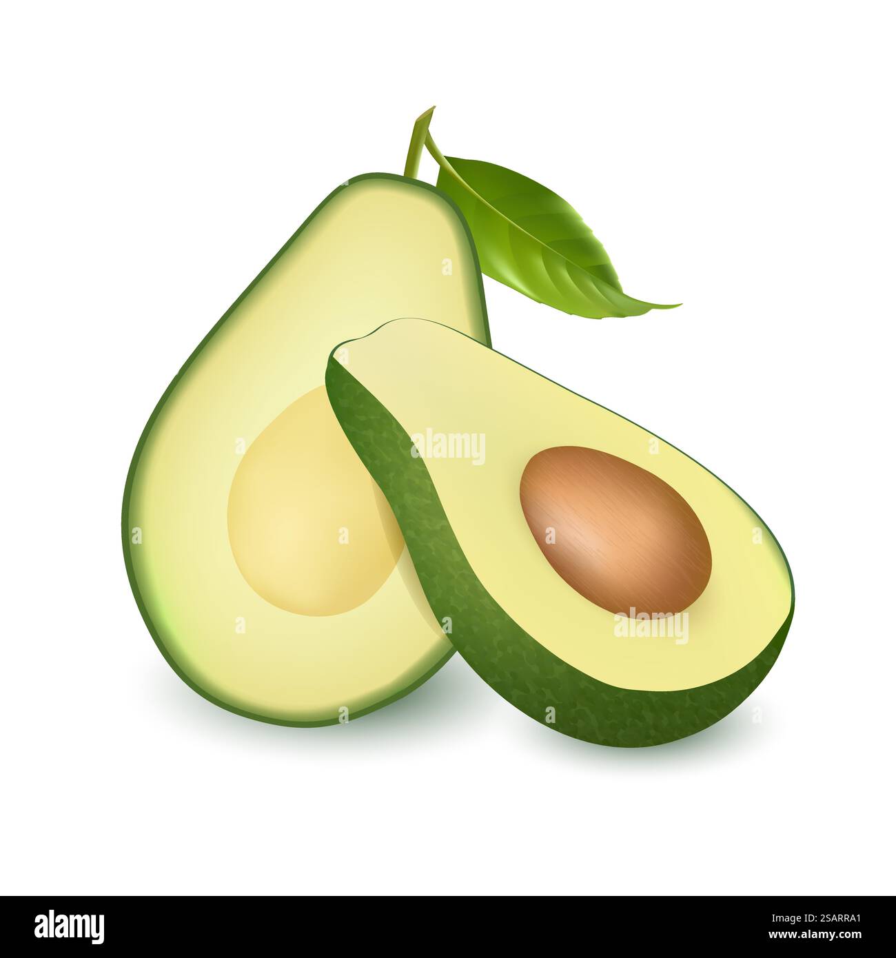 Open avocado Stock Vector Images - Alamy
