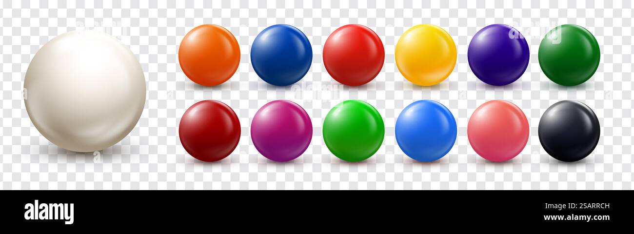 Balls vector set. Collection of abstract colorful buttons. Glossy ...