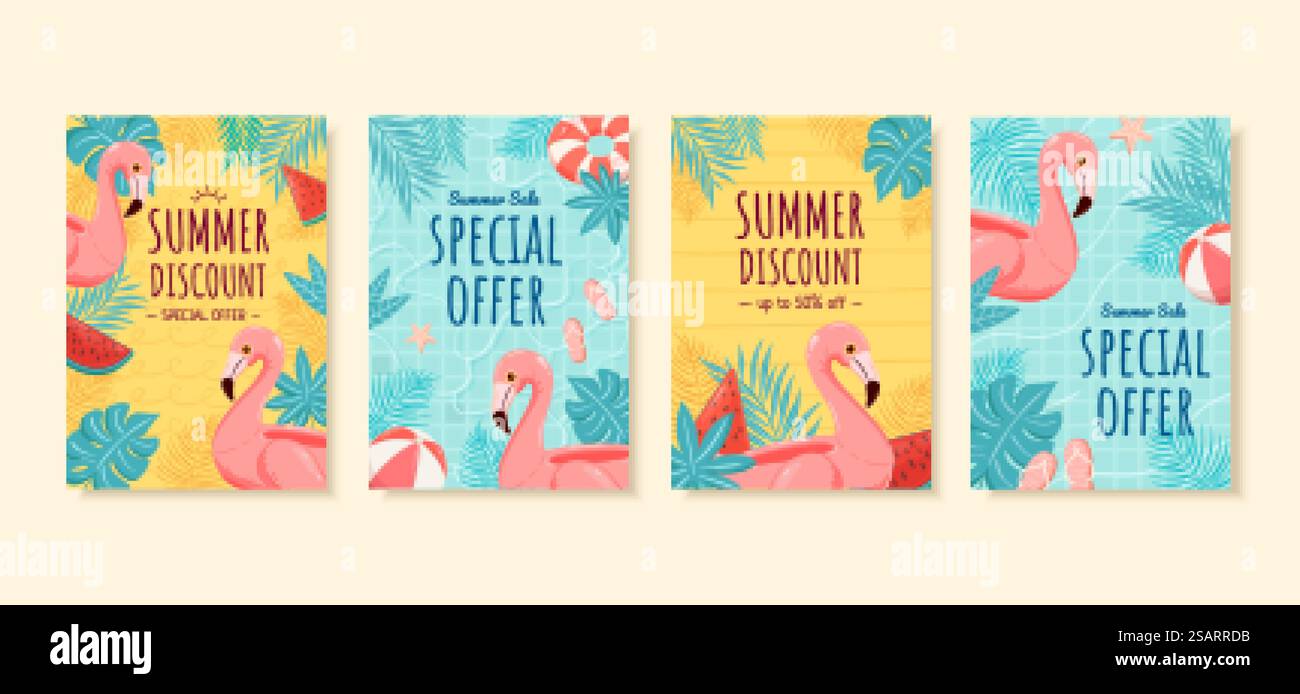 Summer sale brochure template Stock Vector Image & Art - Alamy