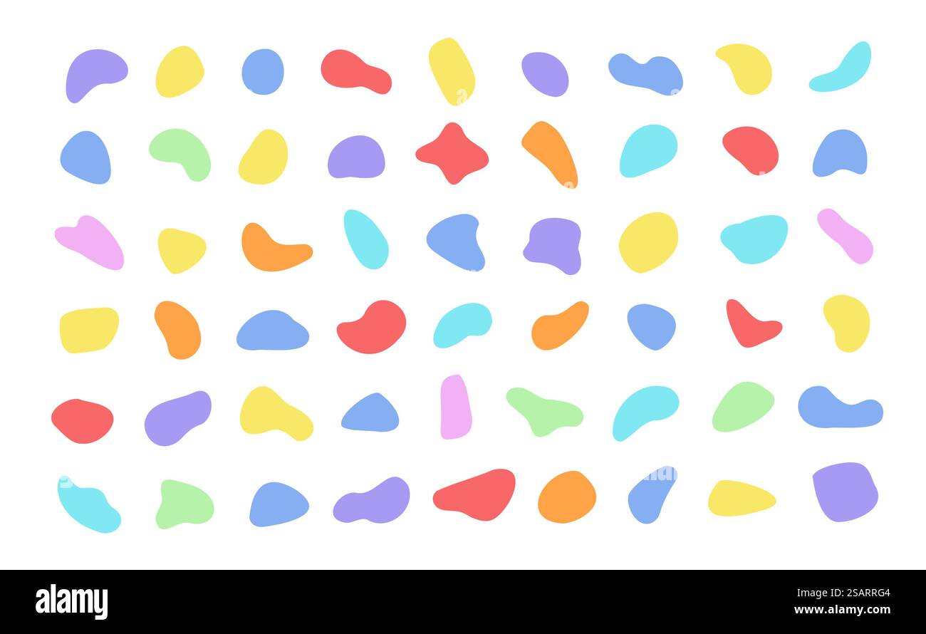 Geometric abstract flowing shapes templates. Vector Dynamical forms ...