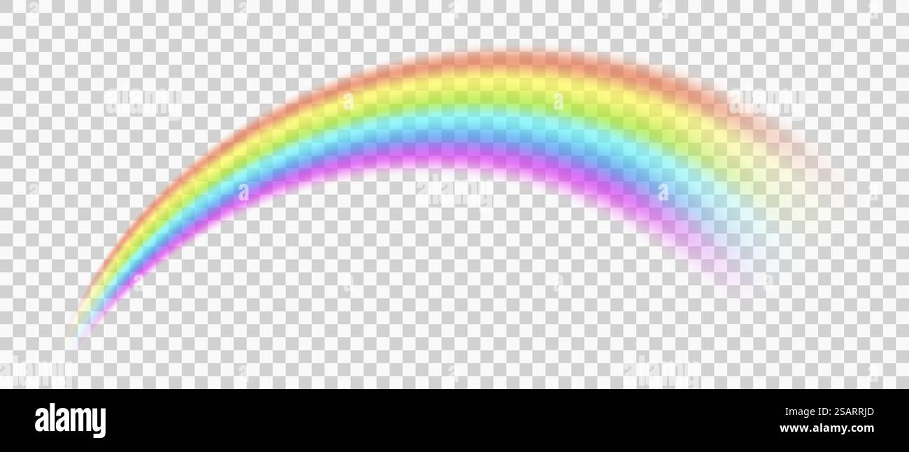 Rainbow icon isolated on transparent background. Different colours ...