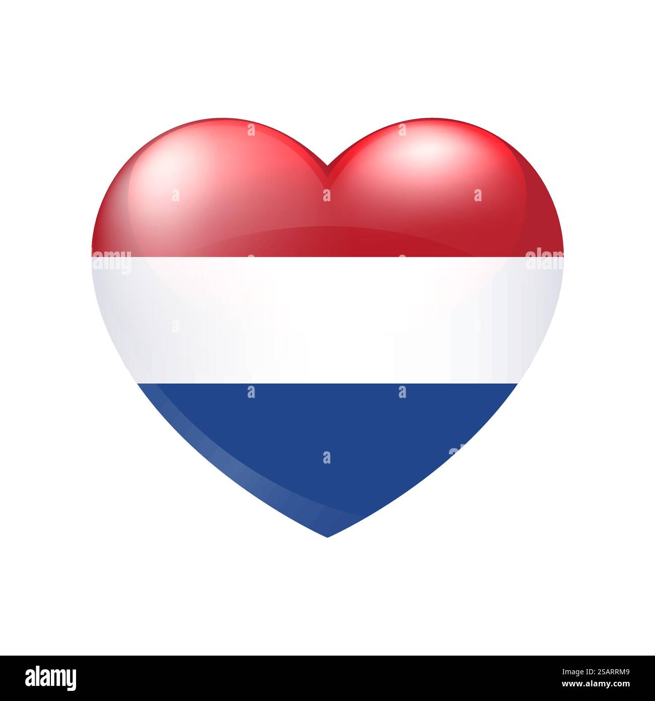 Netherlands flag in heart. Vector emblem icon. Country love symbol ...