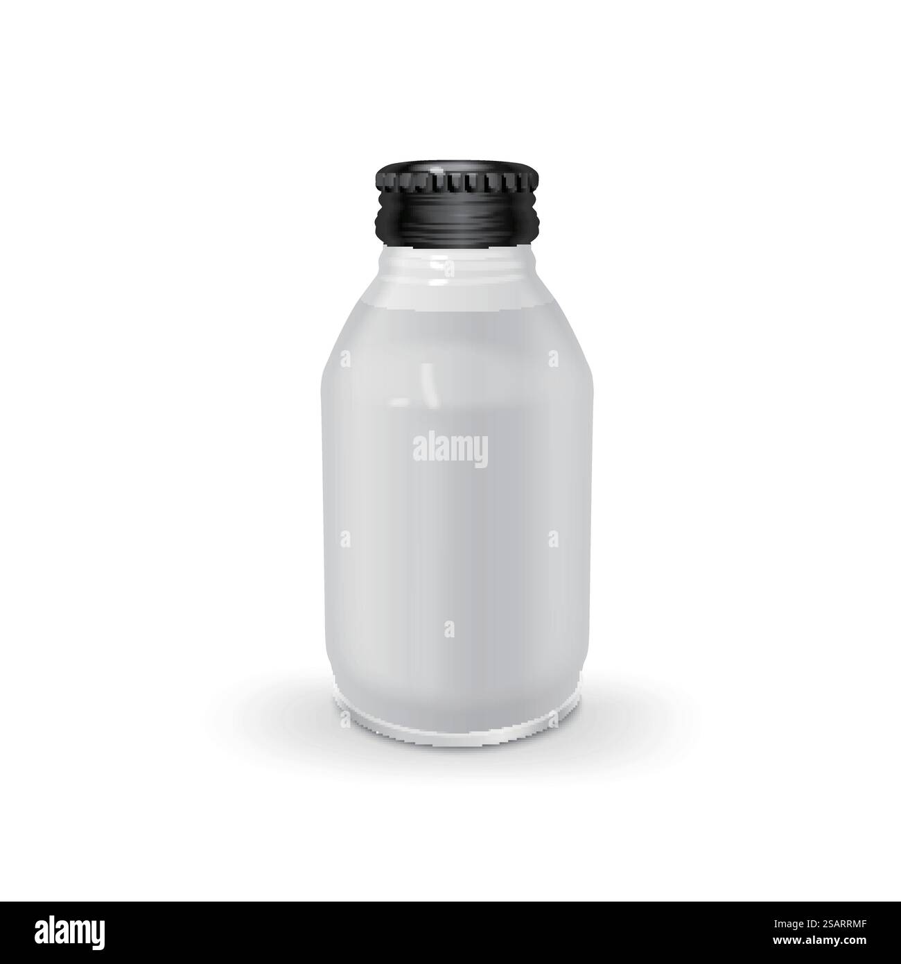 Clear glass milk bottle Stock Vector Images - Alamy