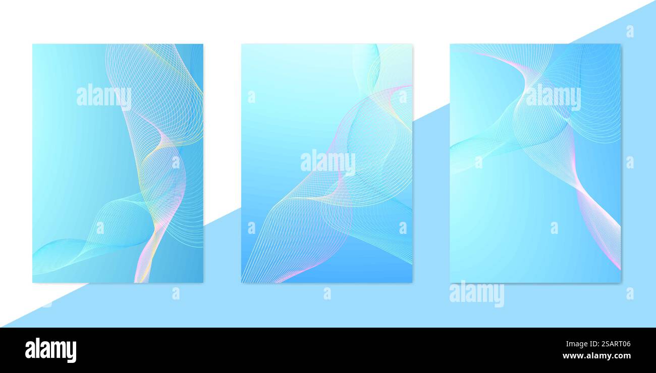 Abstract blue background with modern gradient waves. Vector banners ...