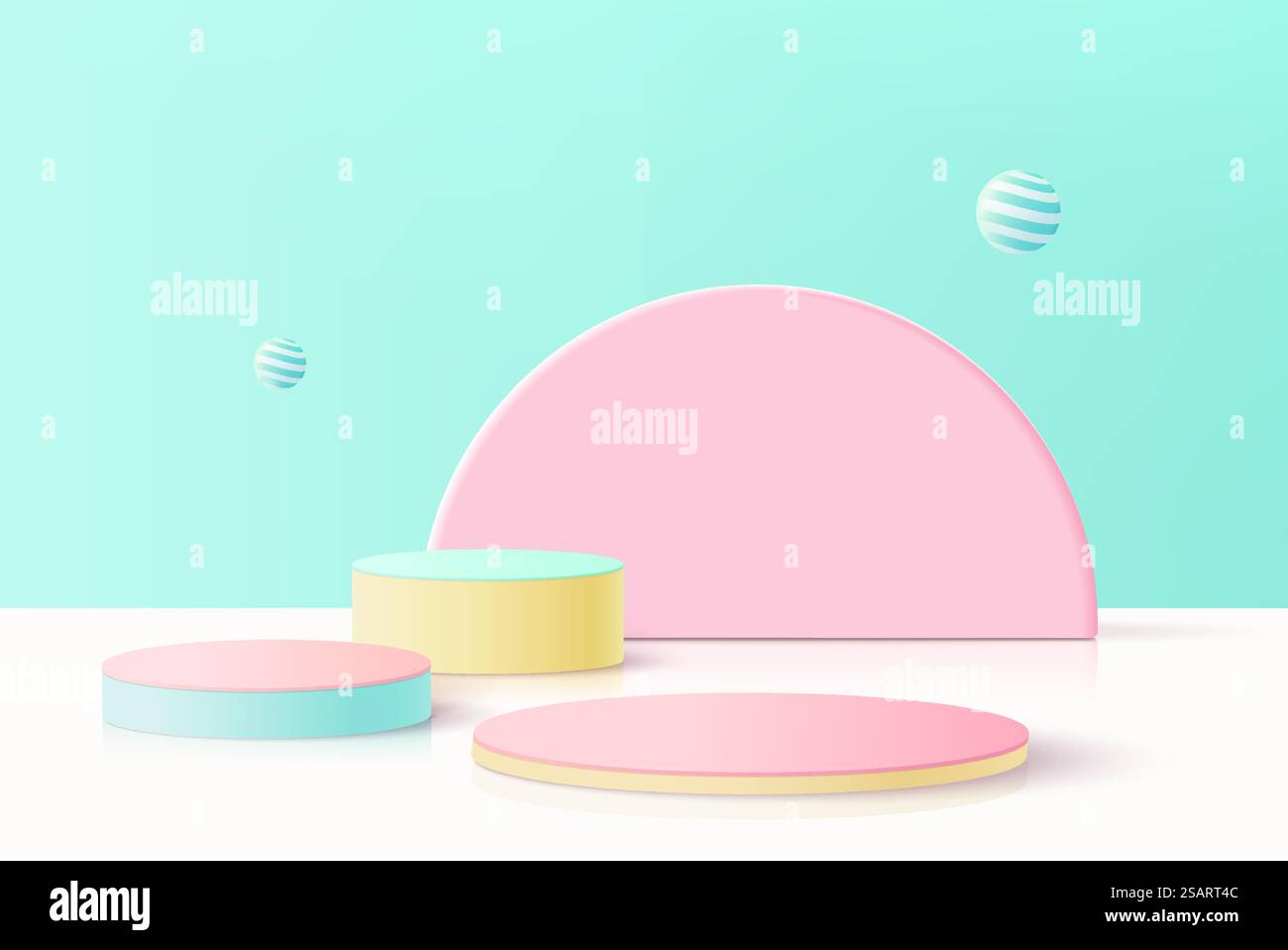 Minimal background mock up with podium for product display. 3d ...