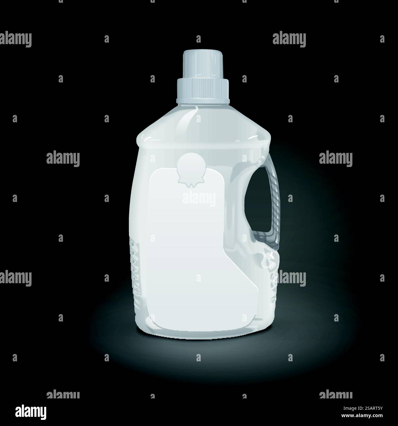 cooking oil plastic bottle isolated on black background. 3D ...