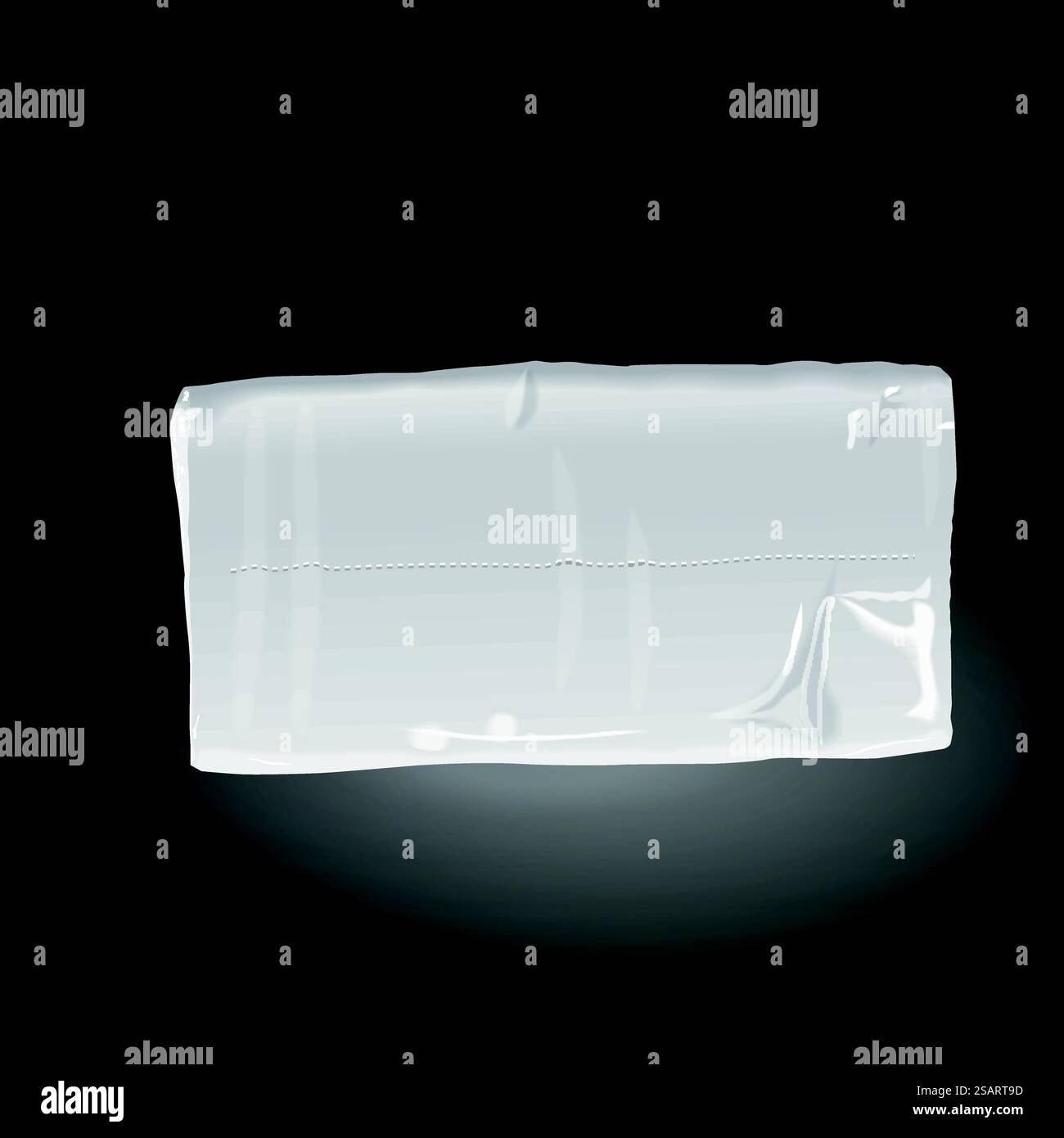 pack of tissue paper isolated on black background. 3D illustration ...