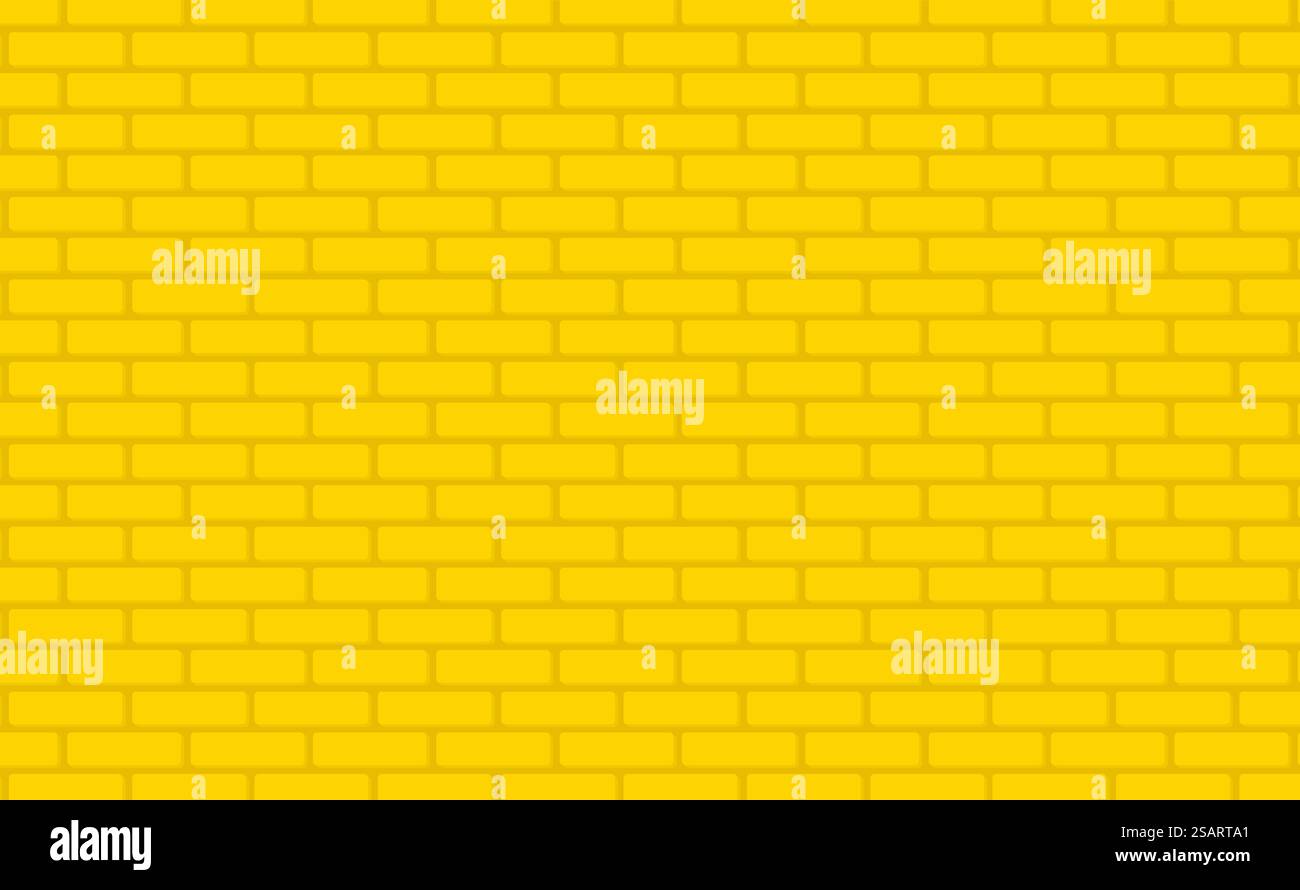 Realistic yellow brick wall texture. Abstract bright pattern ...