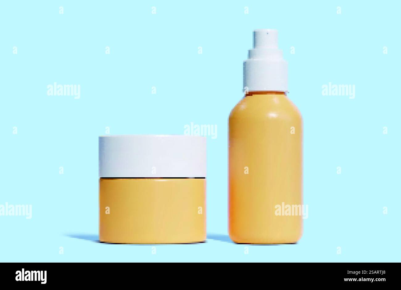 Plastic beauty jar face Stock Vector Images - Alamy