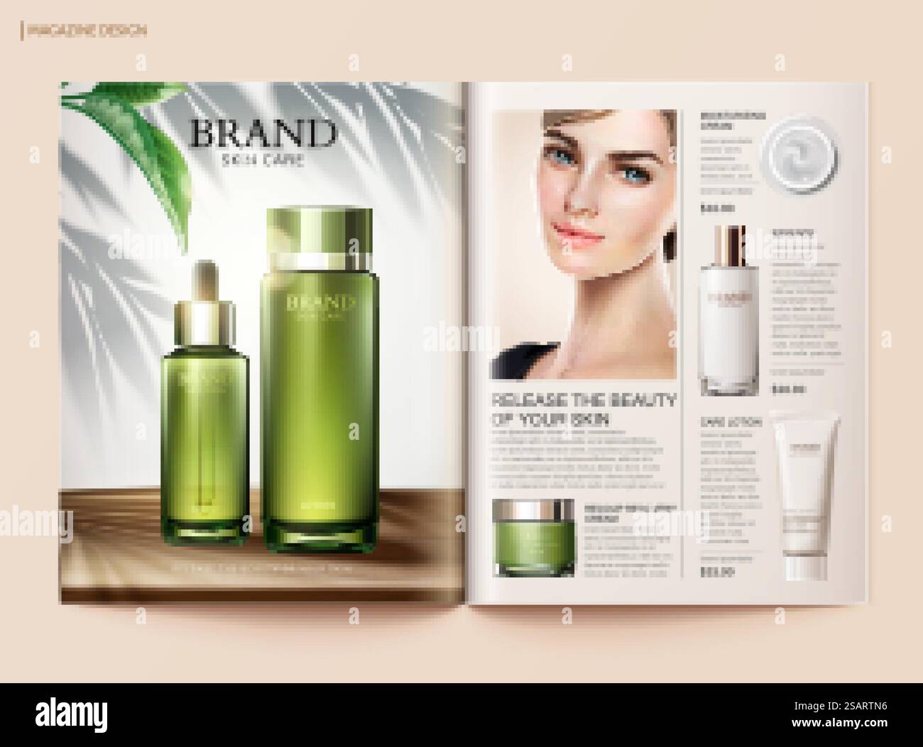 Skincare magazine template Stock Vector Image & Art - Alamy