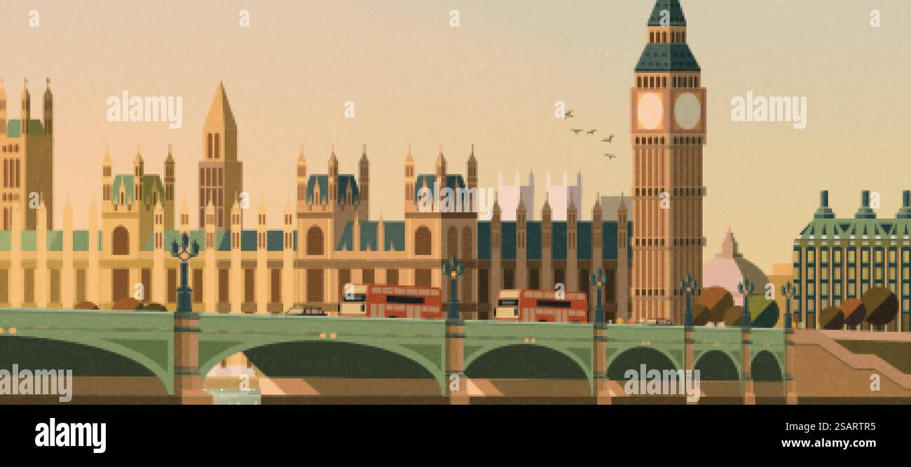 Big ben and westminster bridge Stock Vector Image & Art - Alamy