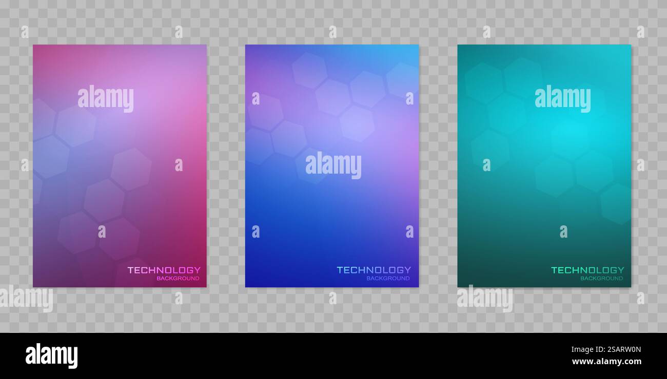 Vector Abstract technology background. Blue red and green color banner ...