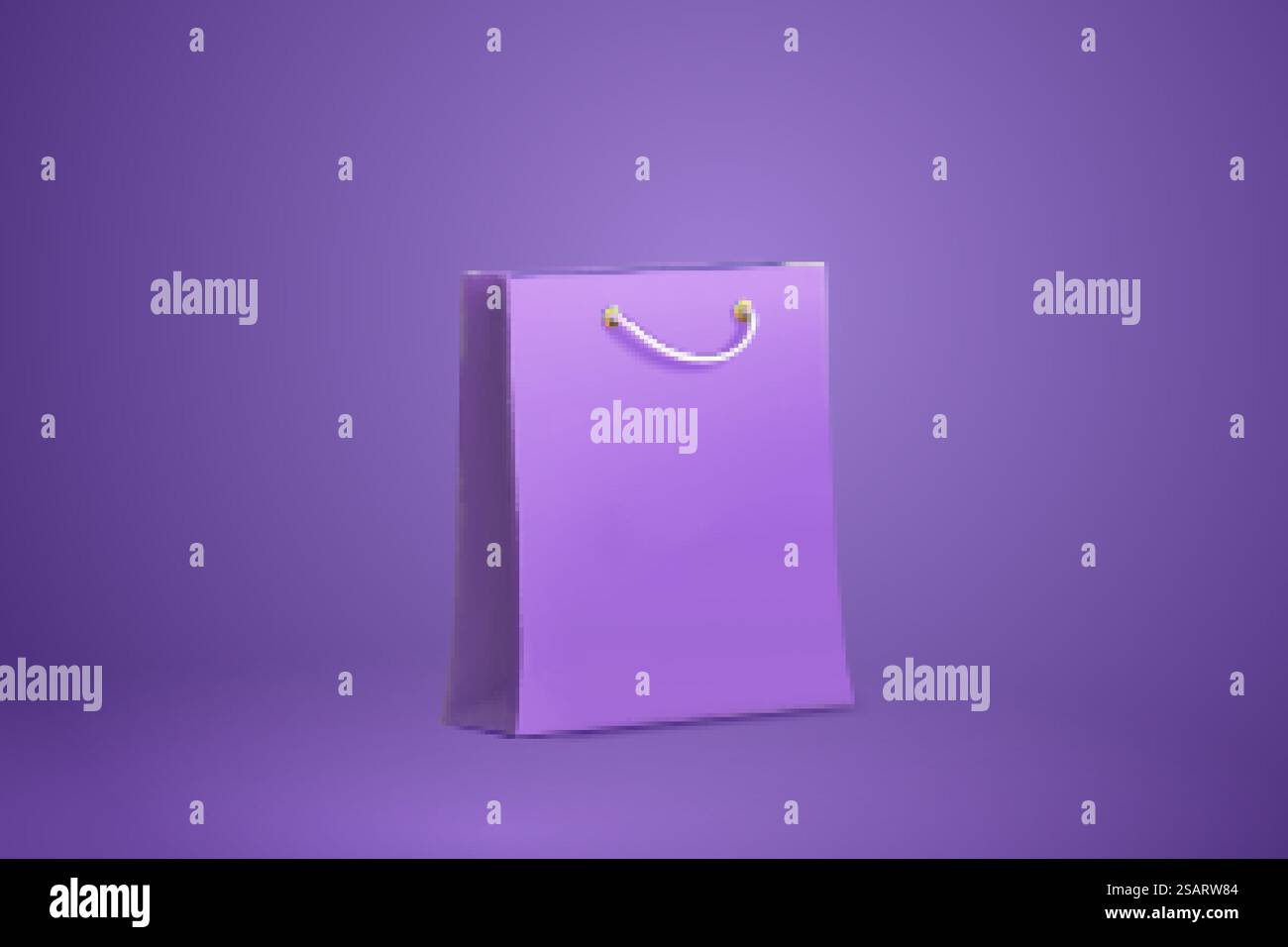 3d illustration of shopping bag, blank paper bag design element ...