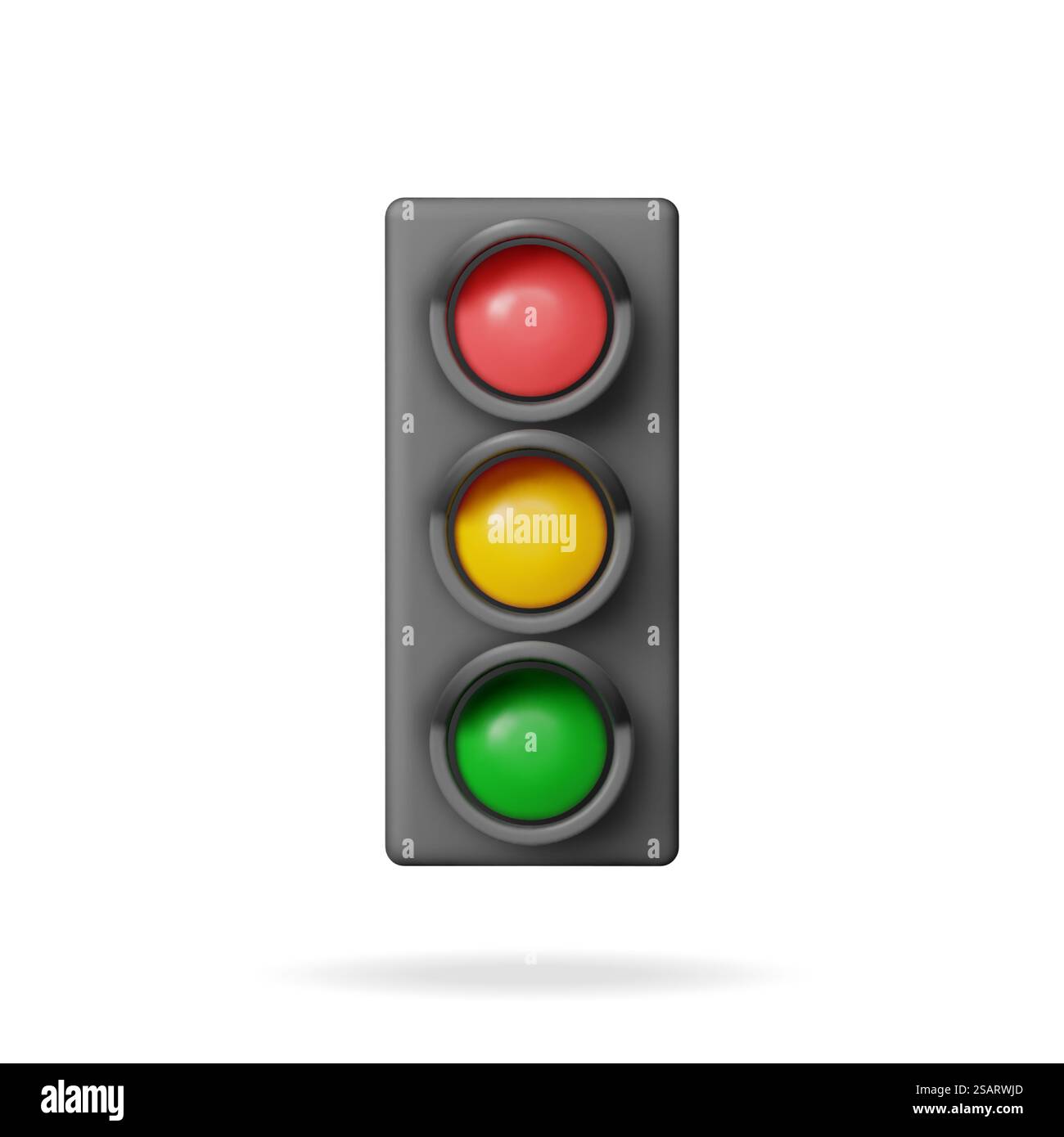 3D Traffic Lights with Three Colors Isolated. Render Traffic Lights ...