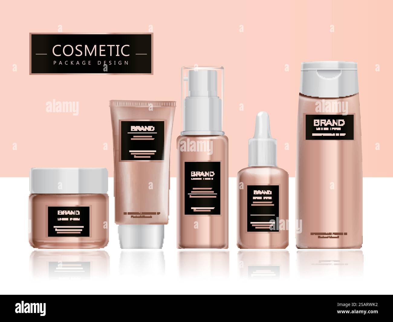 Gold tube cosmetic cream Stock Vector Images - Alamy