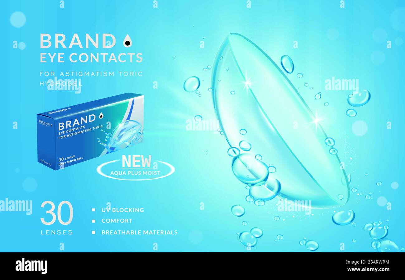 Eye contacts ads template Stock Vector Image & Art - Alamy