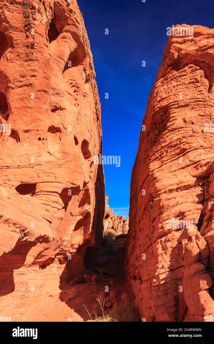 The Valley of Fire derives its name from red sandstone formations ...