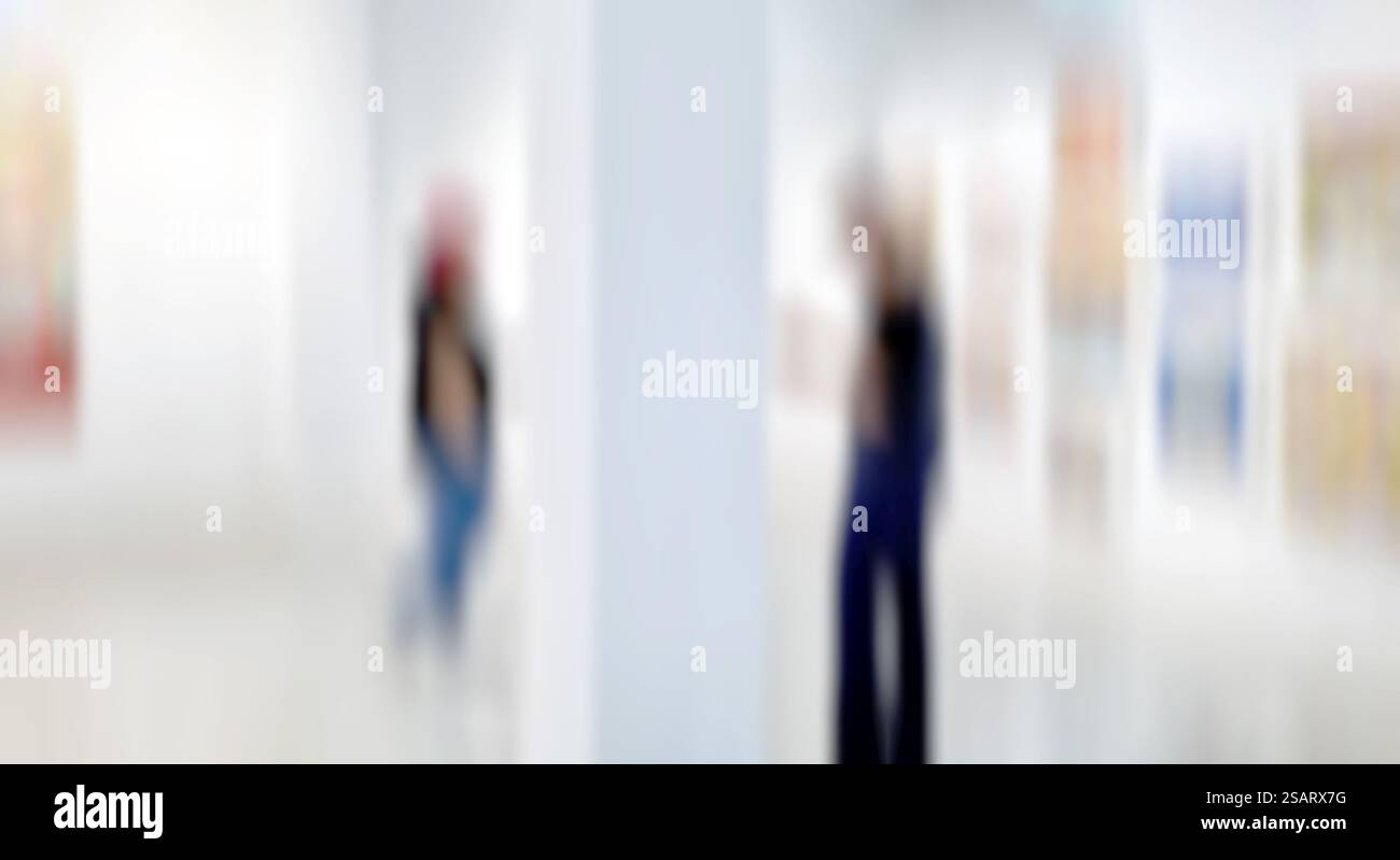 Motion blur, Art exhibition gallery background, colourful abstract ...