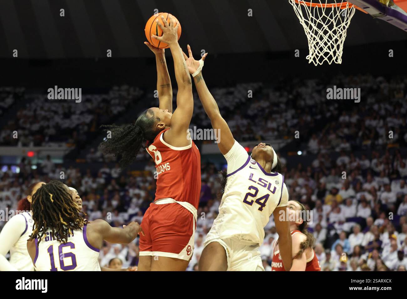 Baton Rouge, United States. 30th Jan, 2025. Oklahoma Sooners forward ...