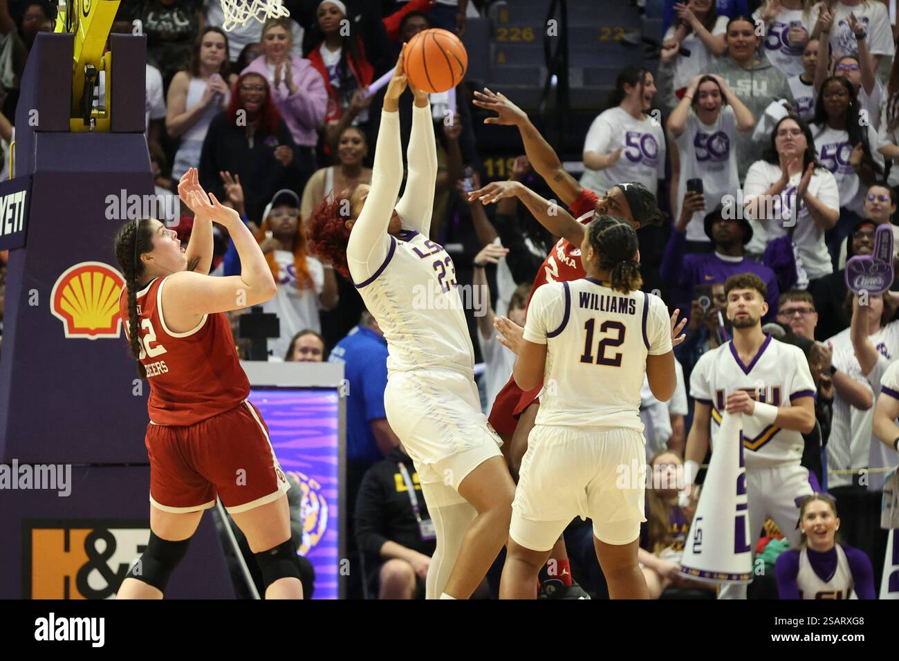 Baton Rouge, United States. 30th Jan, 2025. LSU Lady Tigers center ...