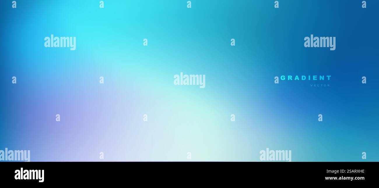Abstract blurred gradient background. Vector blue cover for banner, poster, flyer. Multicolored ...