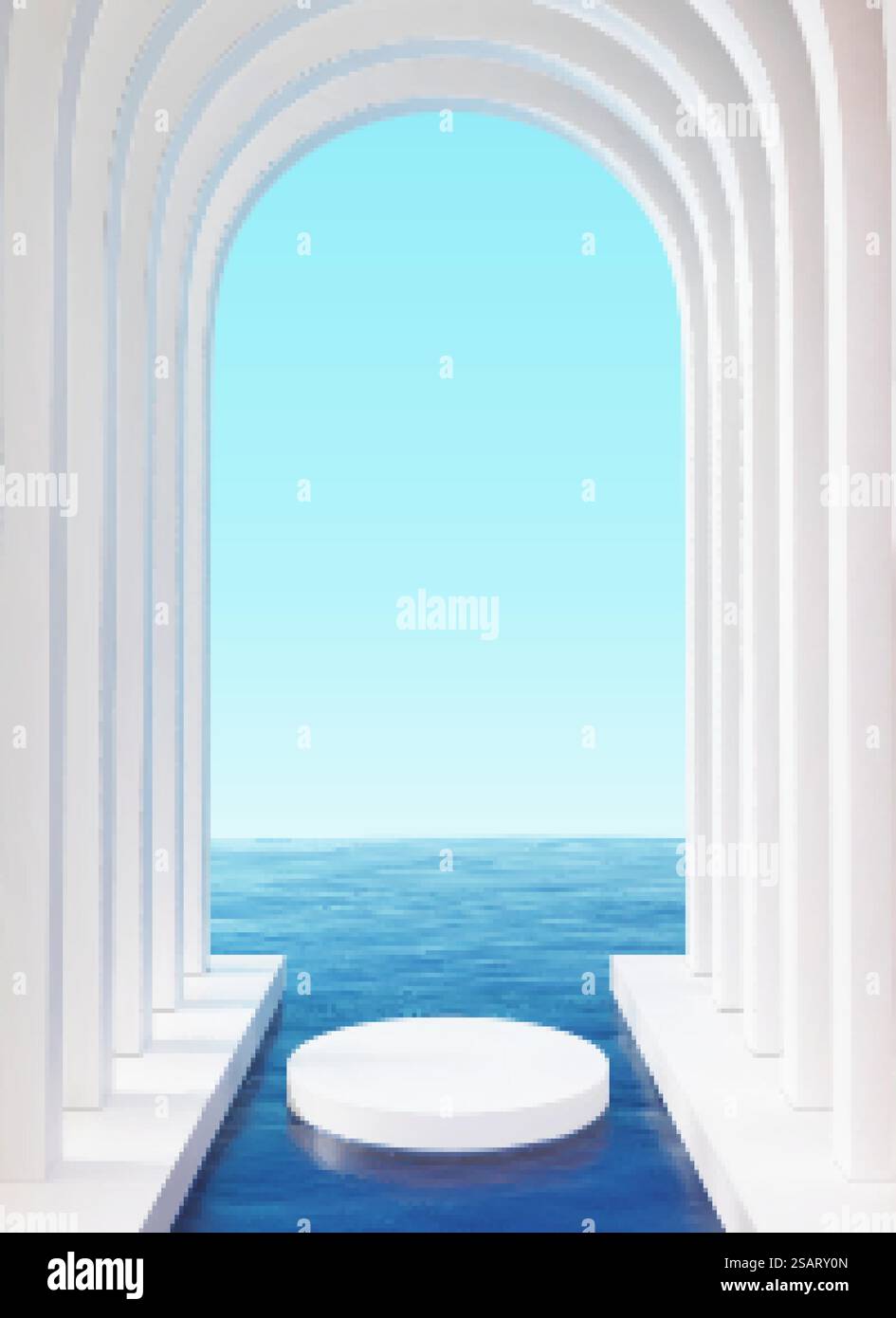 Round white building in Stock Vector Images - Alamy