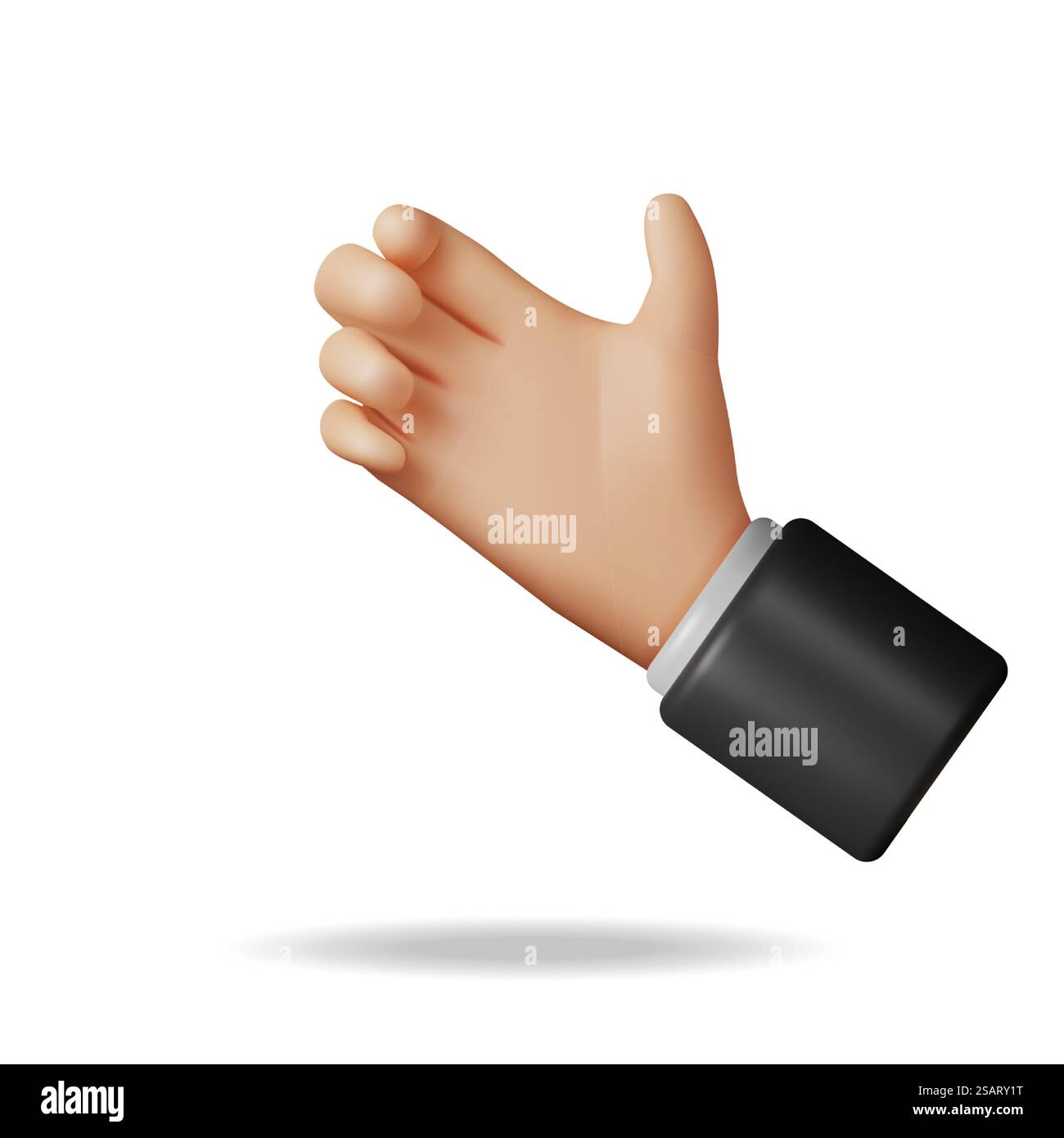 3D Hand Golding Pose Isolated. Render Hand Hold Position Symbol. Human ...