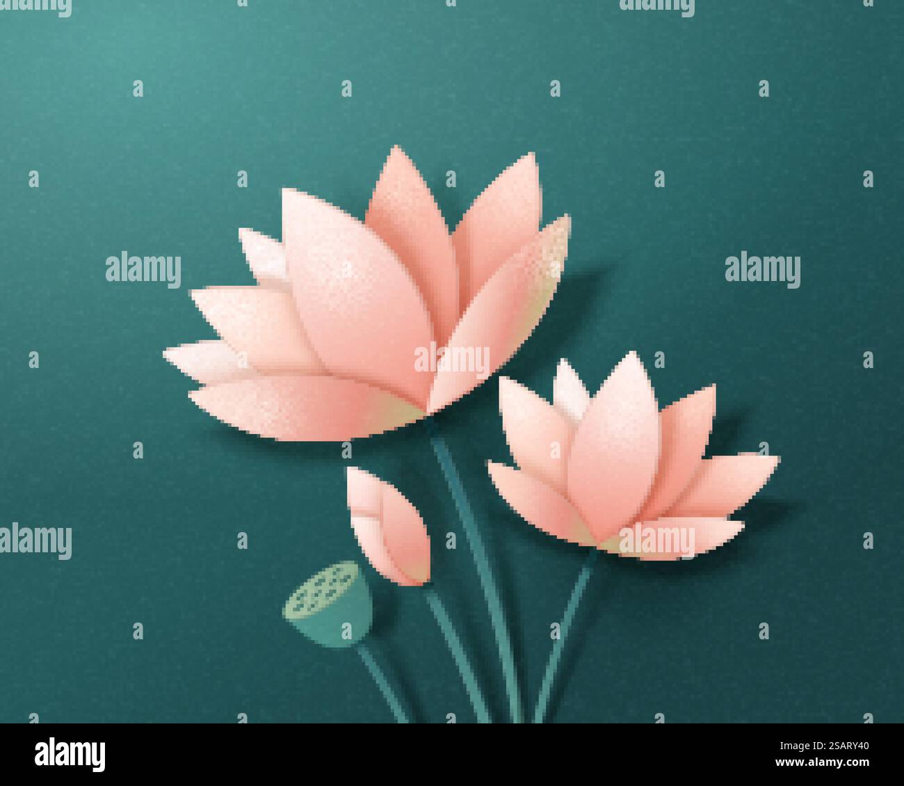 Pink lotus blossom flower Stock Vector Images - Alamy
