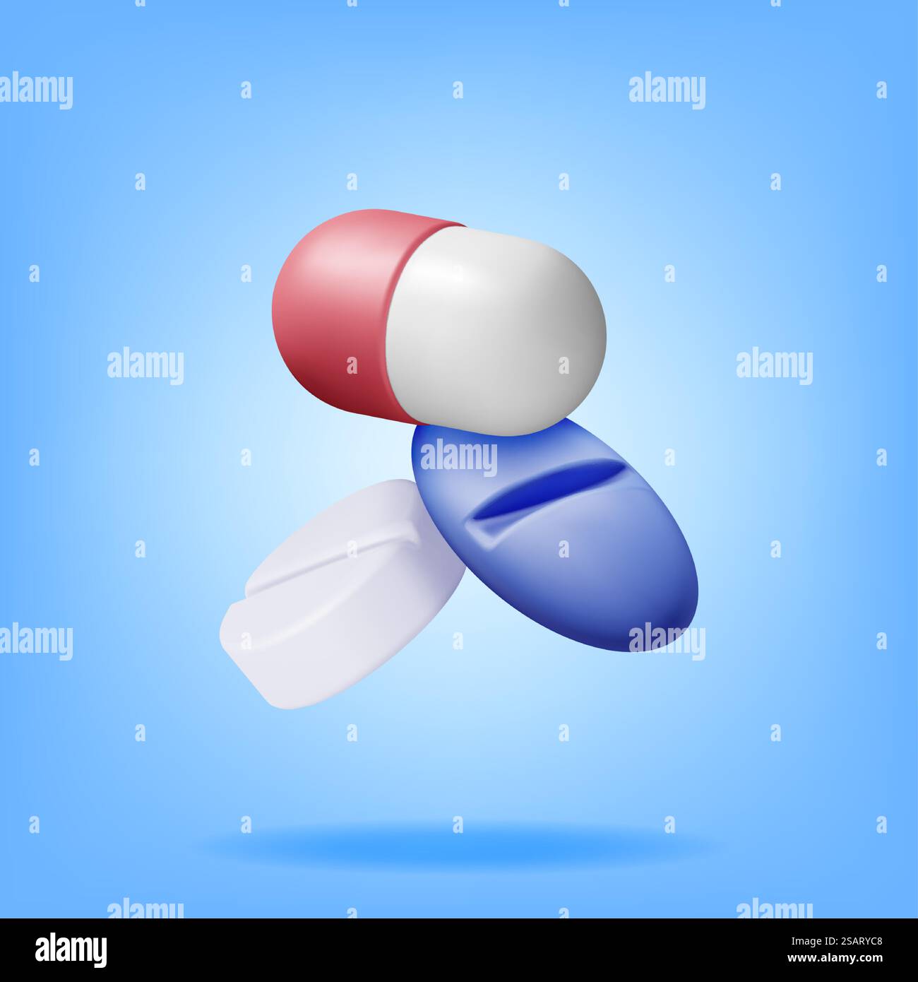 3D Classic Capsule Pill and Tablet Collection. Render Capsule Tablets ...