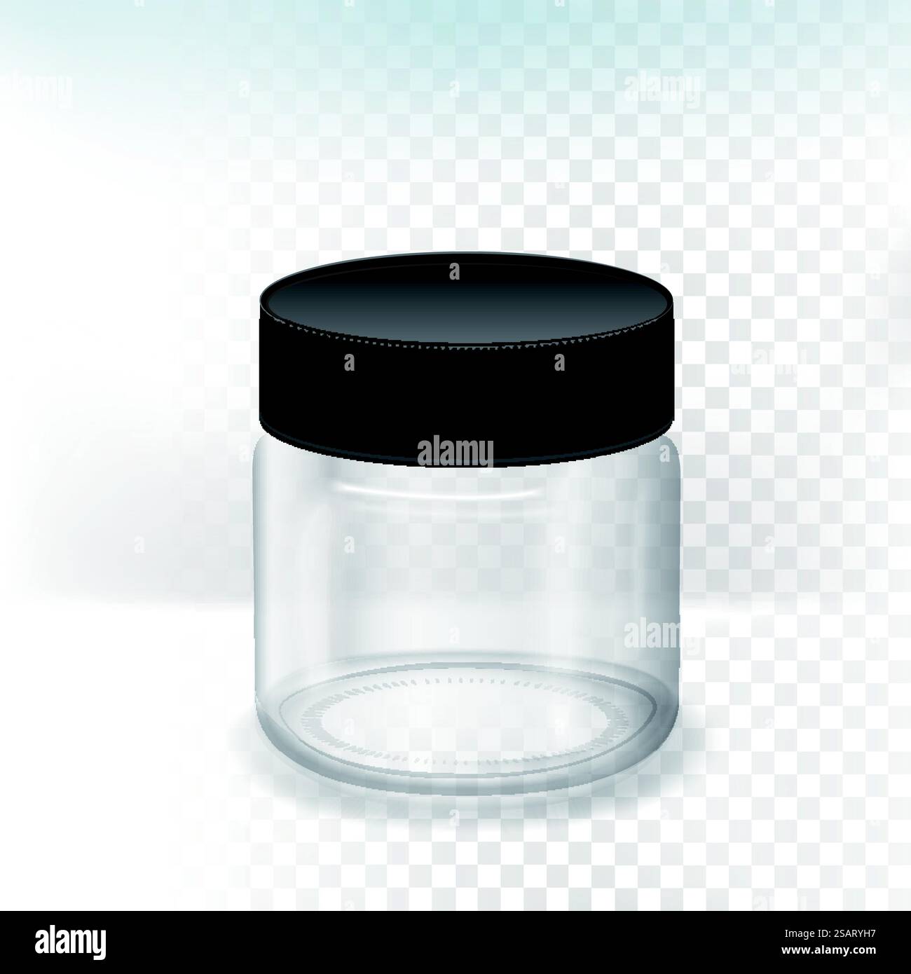 blank translucent canister isolated, on transparent background, 3D illustration. blank ...