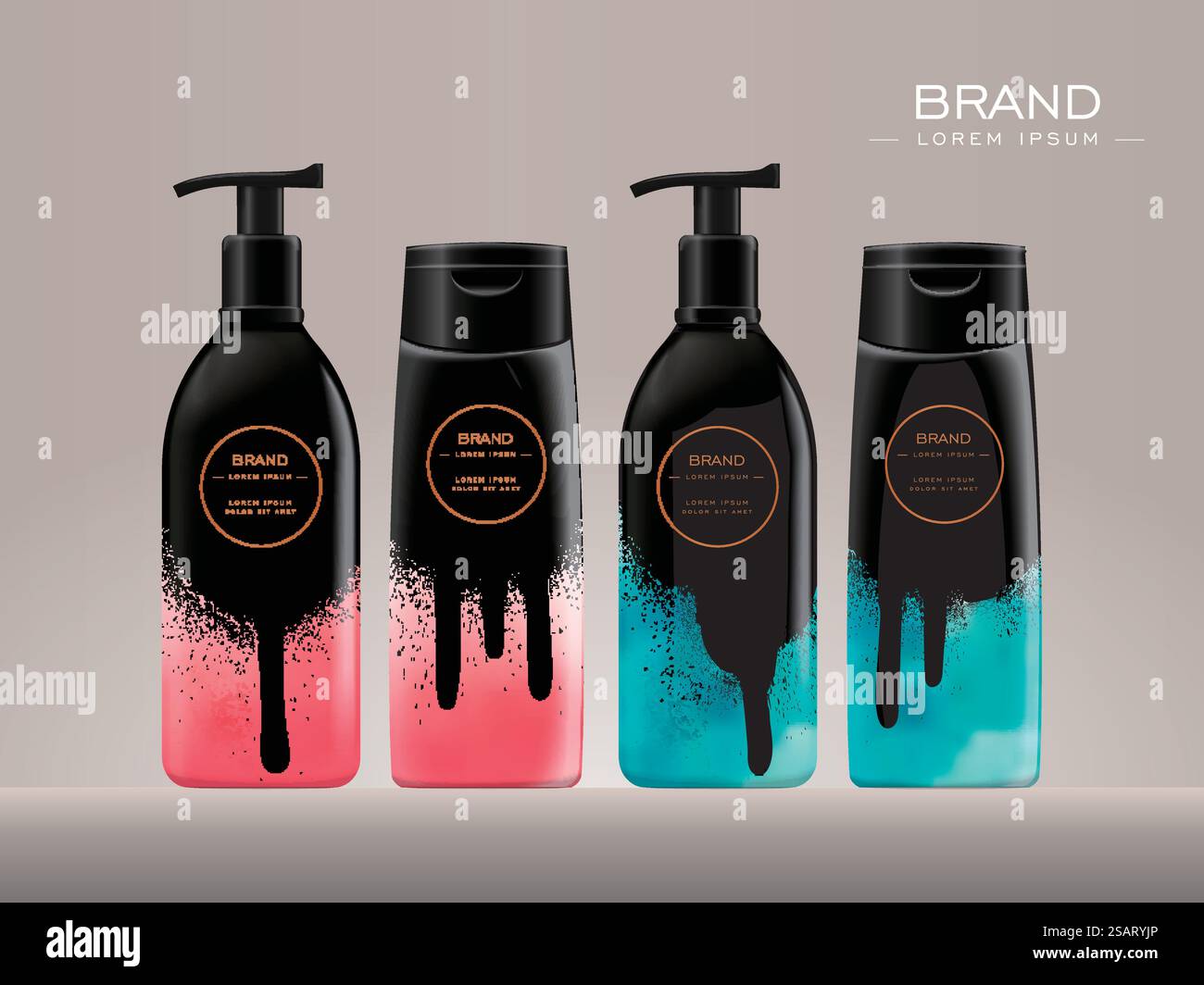 Cosmetic label design Stock Vector Images - Alamy