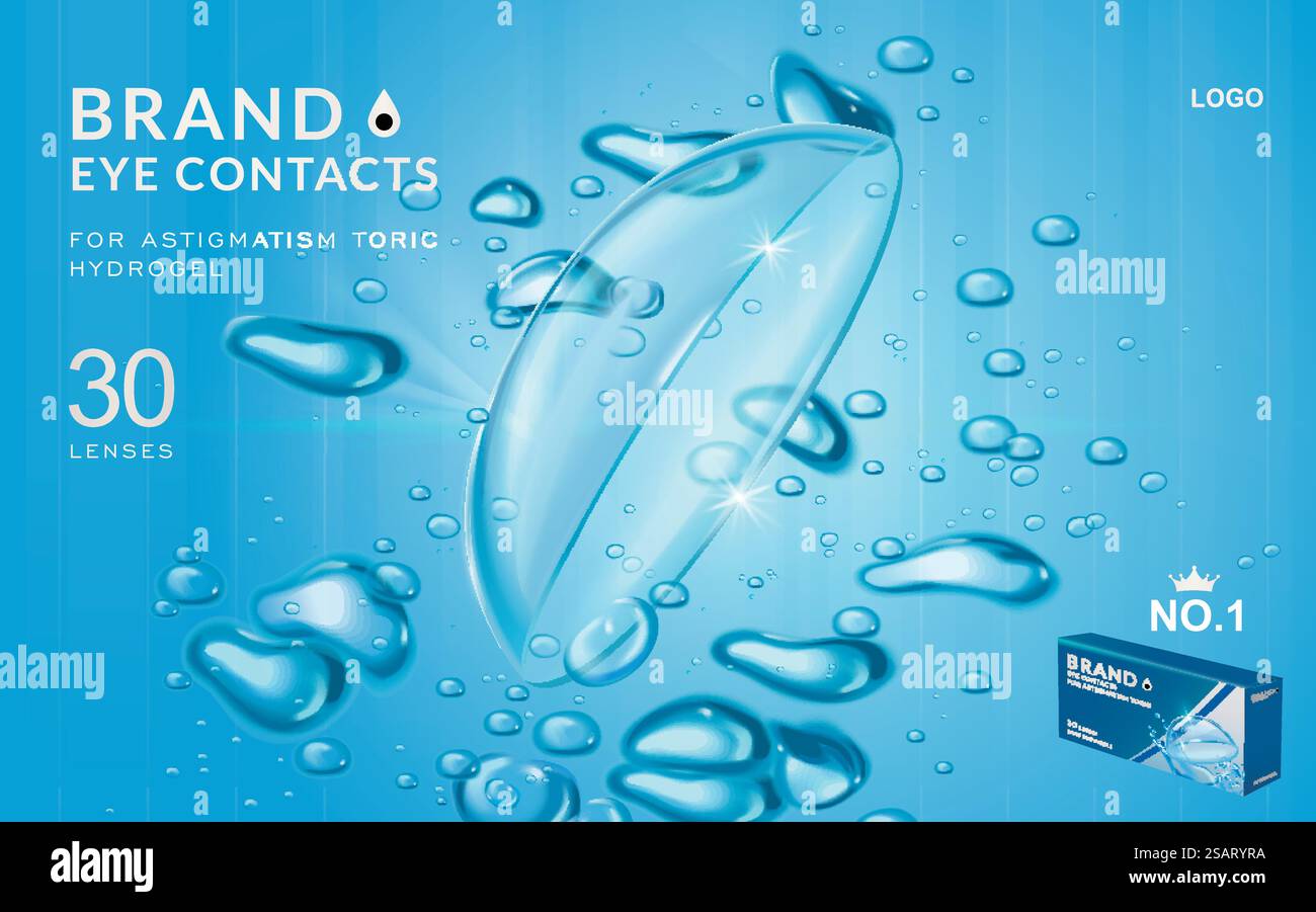 Eye contacts ads template Stock Vector Image & Art - Alamy