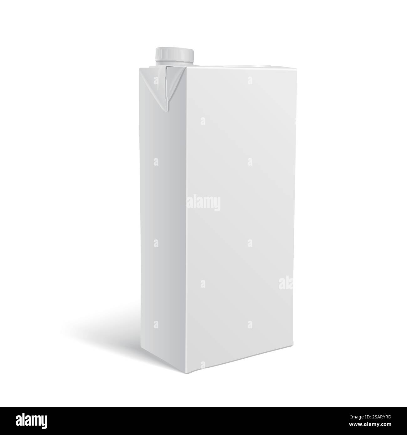 blank carton beverage package on white background. carton beverage ...