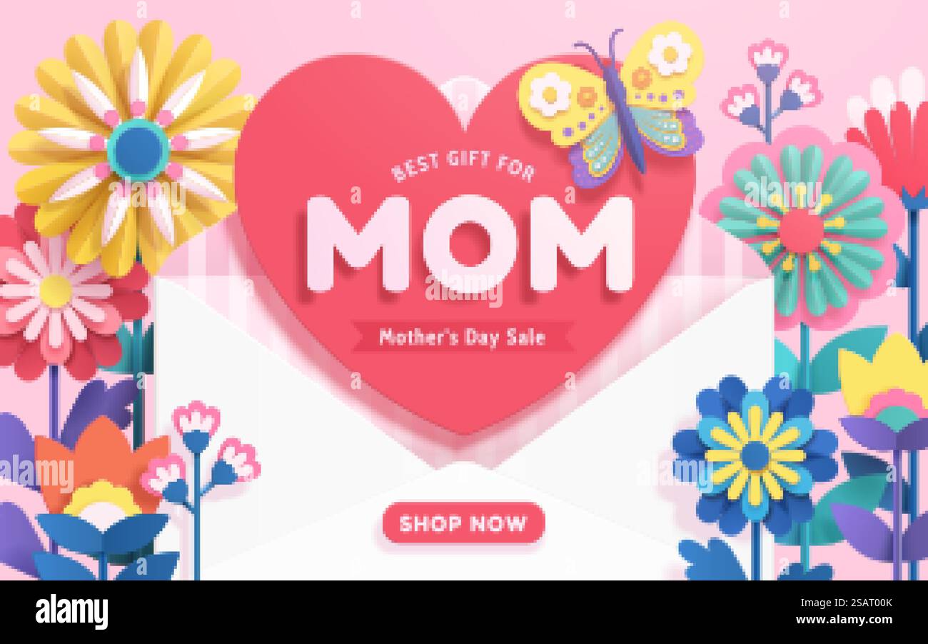 Butterfly cut paper love Stock Vector Images - Alamy