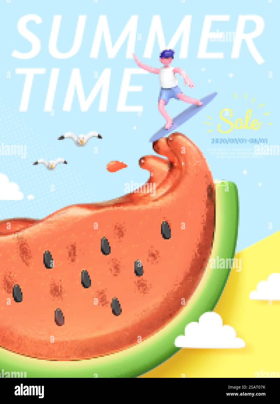 Cool summer fruit Stock Vector Images - Alamy