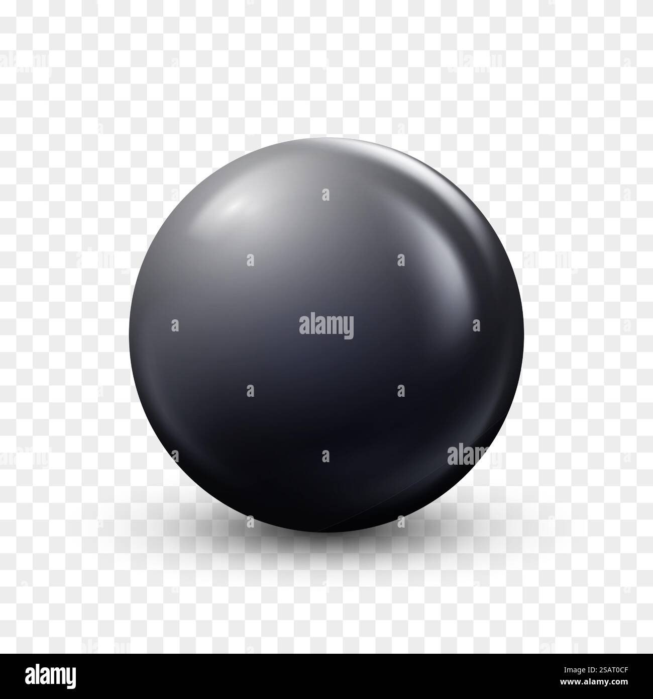 Black lottery, billiard, pool ball. Snooker. Transparent background ...
