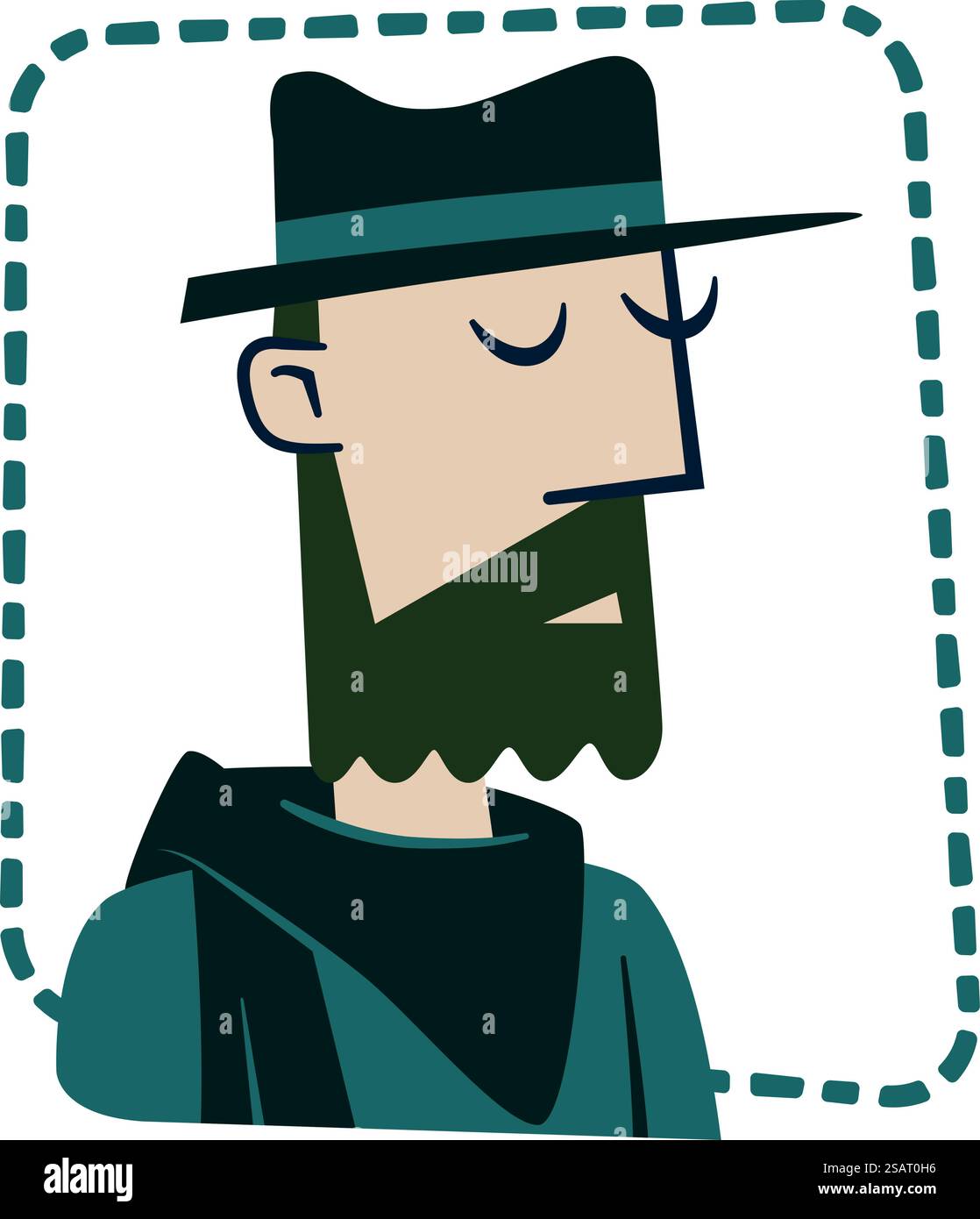 Profile man beard on Stock Vector Images - Alamy