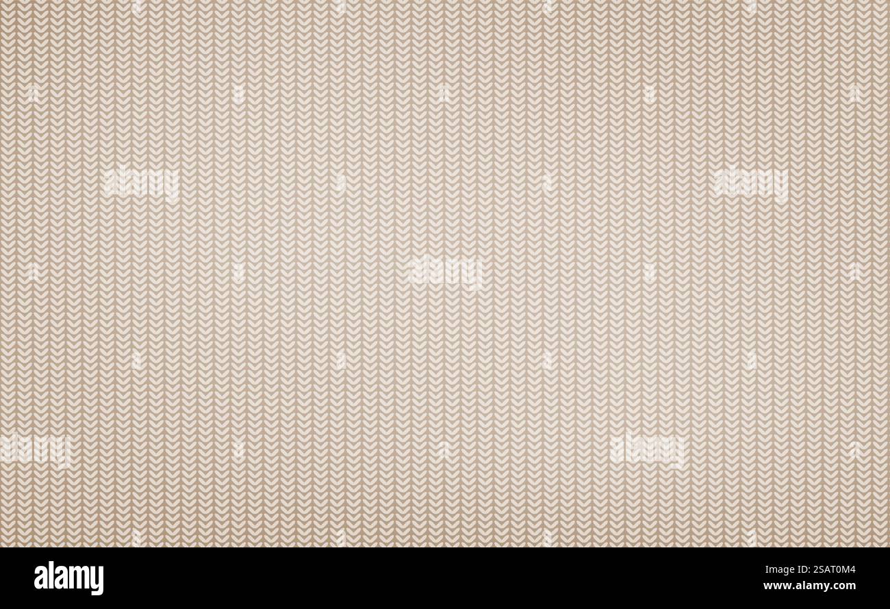 Knitted texture vector background. Realistic beige light color knitting ...