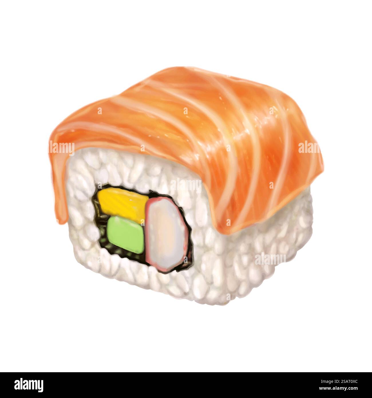 Fish and avocado Stock Vector Images - Alamy