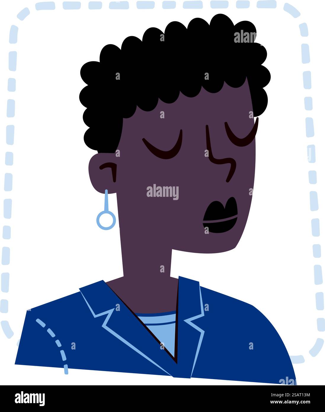 Portrait black white blue Stock Vector Images - Alamy