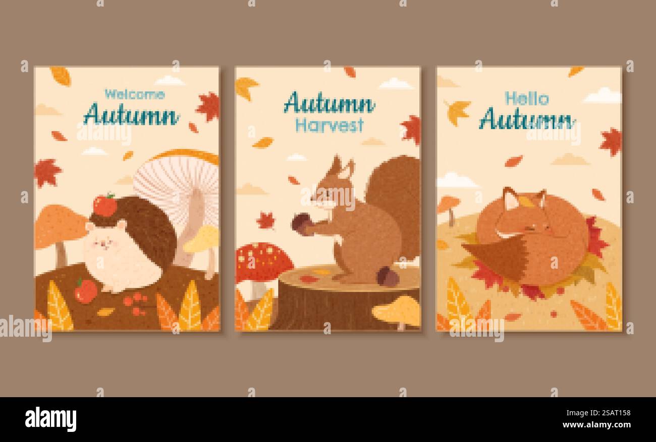 Autumn forest cover design Stock Vector Image & Art - Alamy