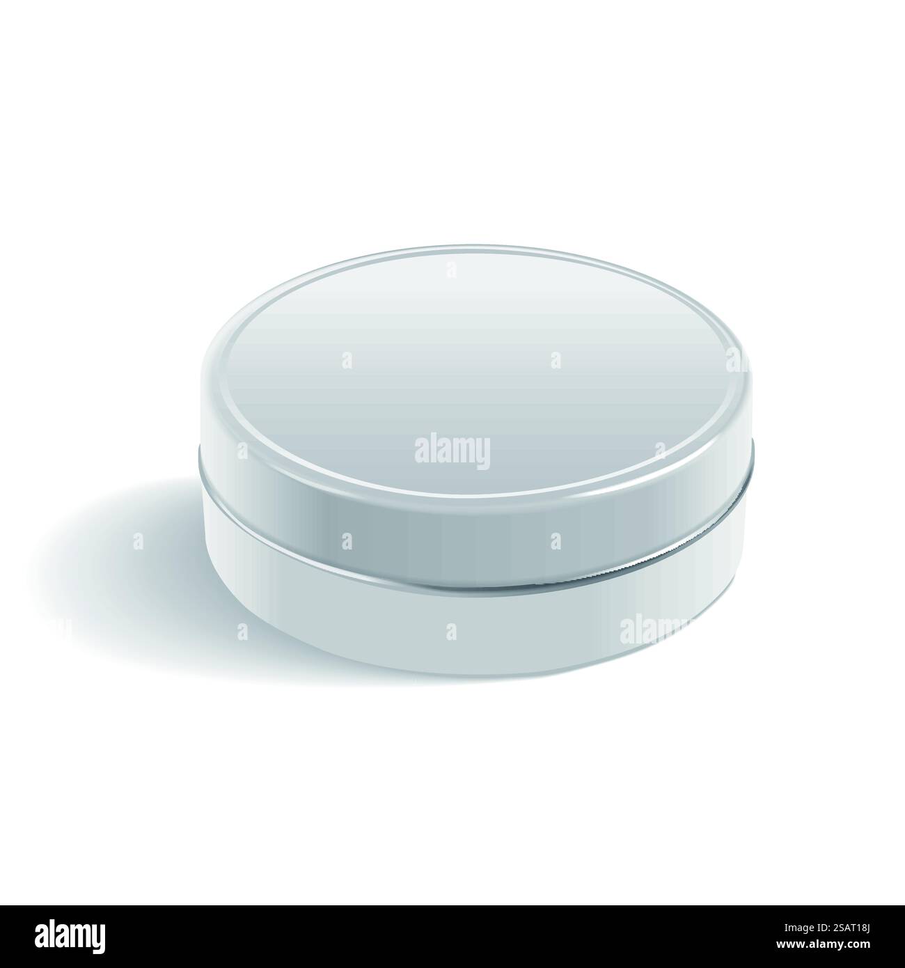 round metal box isolated on white background. round metal box Stock ...